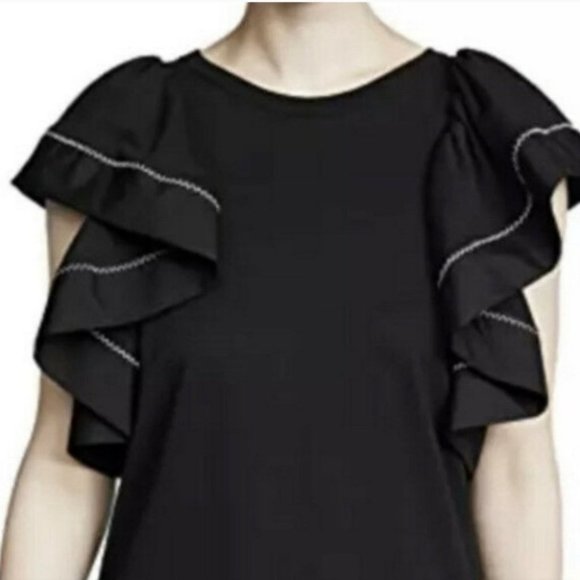 See By Chloe | Tops | See By Chlo Black Ruffle Cap Sleeve Top Please Check Measurements | Poshmark